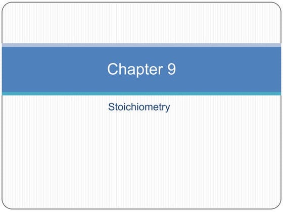 Before, Change, After (BCA) Tables for Stoichiometry | PPT