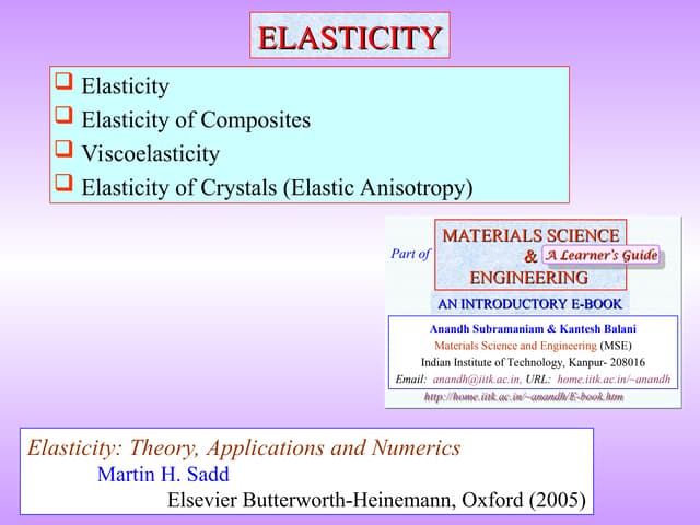 Introduction to Elasticity of materials | PPTX