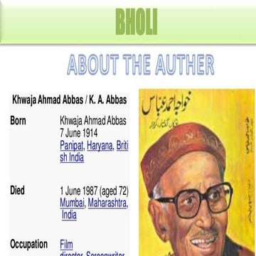 Chapter 9 Bholi.pptx summary line by line analysis | PPT