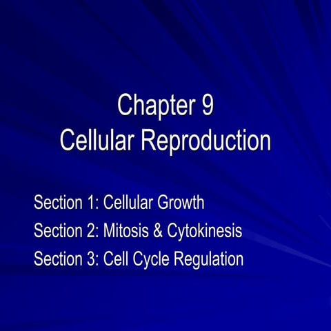 Chapter 9 Cellular Reproduction Science 8 | PPT