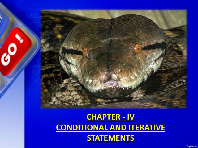 Chapter 9 Conditional And Iterative Statements Pptx