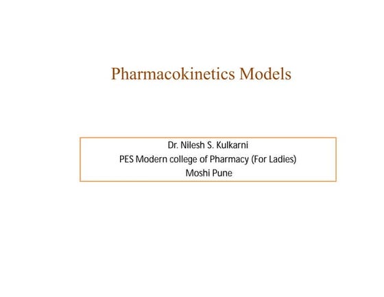 COMPUTER SIMULATIONS IN PHARMACOKINETICS & PHARMACODYNAMICS | PPT