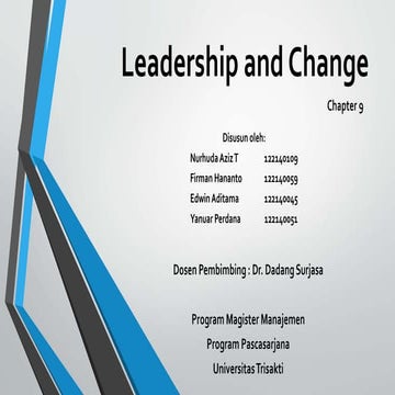 Chapter 9 Leadership and Change | PPTX