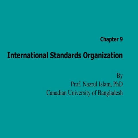 International Standards Organisations | PPT