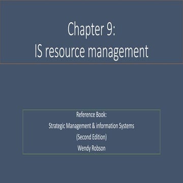 Chapter 9 IS Resource Management | PPTX