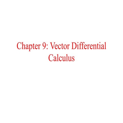 Vector differential Calculus | PPTX | Physics | Science