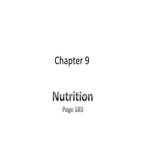 Chapter 9 nutrition | PPTX