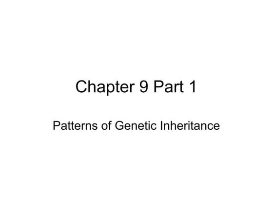 Introduction to Mendelian Genetics | PPTX | Genetics | Science