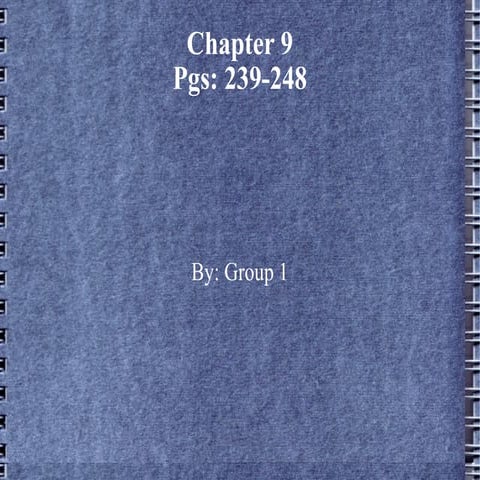 Chapter 9 presentation | PPT