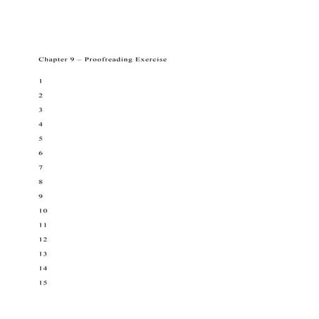 Chapter 9 – Proofreading Exercise 1 2 3 4 .docx | Simulation Video ...