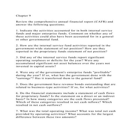 Chapter 9Review the comprehensive annual financial report (CAFR).docx