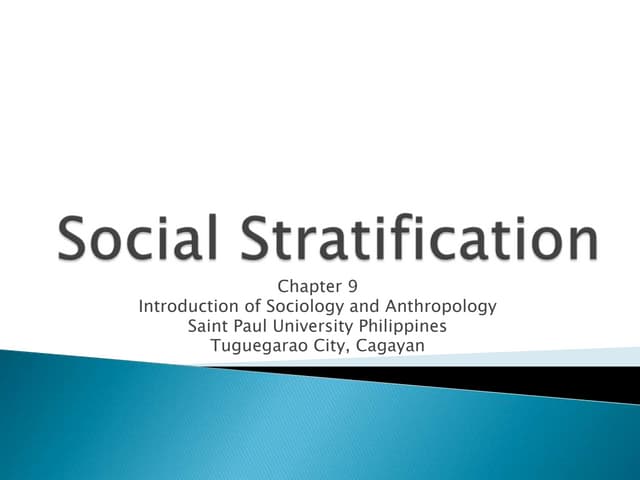Module 3: SOCIAL AND POLITICAL STRATIFICATION | PPTX | Debated ...