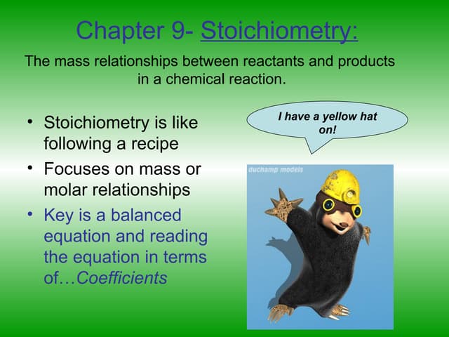 Stoichiometry cheat sheet | PDF