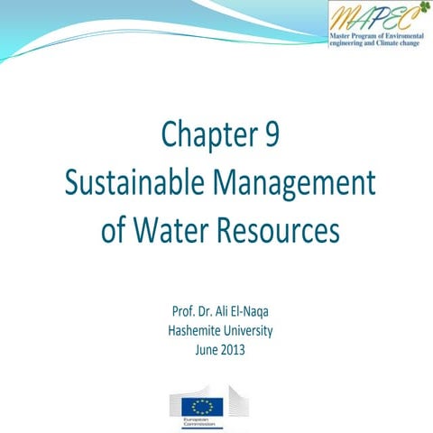 Chapter 9 sustainibility of water resources | PPTX