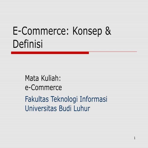 Chapter a ecommerce fti s1 | PPT