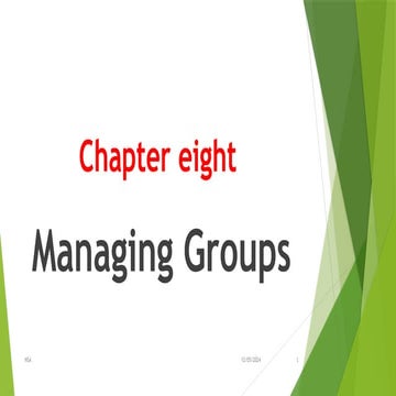 Chapter eight managing group's year Why age | PPT