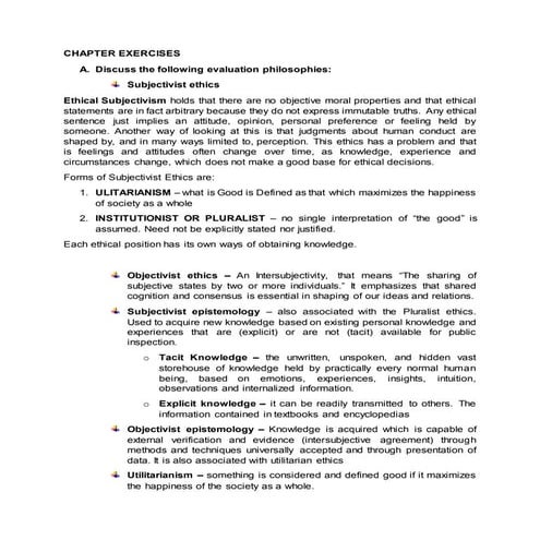 Chapter 6 exercises in assessment 2 | DOCX