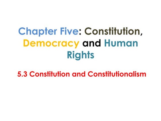 CONSTITUTIONAL LAW POWERPOINT FOR FIRST SEMESTER | PPT