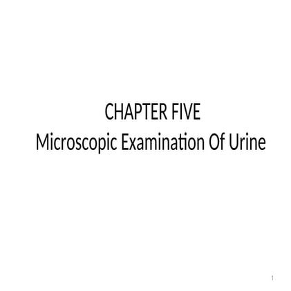 Microscopic examination of urine | PPTX