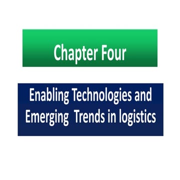 Chapter Four: supply chain m and logistics | PPT