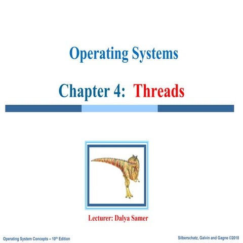 Introduction to Threads, User and Kernel threads .pdf