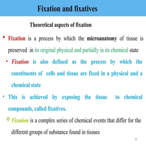 Principles, Methods and Types of Fixatives | PPTX