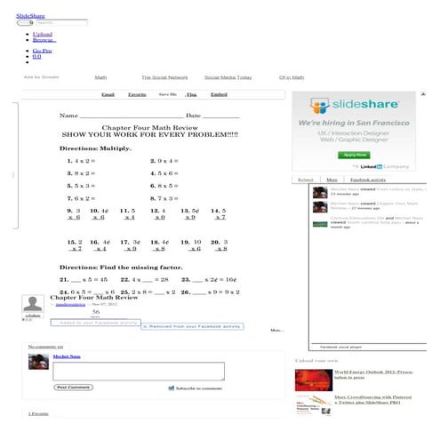 Chapter four math review | PDF