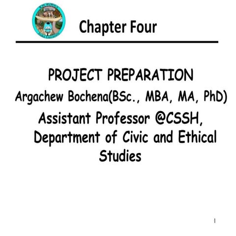 Chapter four Project-Preparation material | PPT