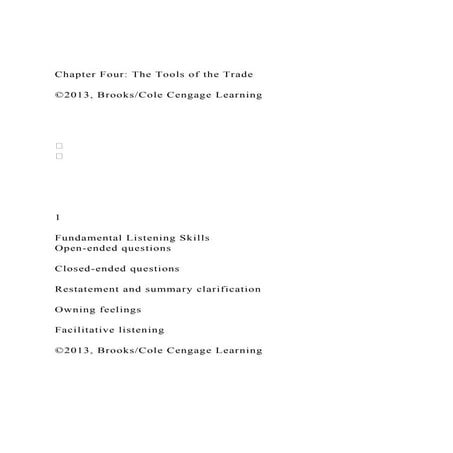 Chapter Four The Tools of the Trade©2013, BrooksCole Cenga.docx