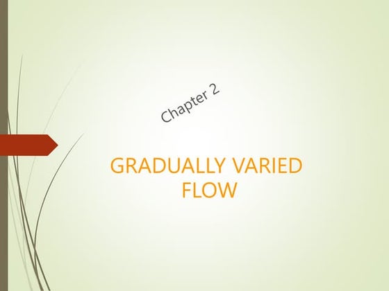 Gradually varied flow | PPTX