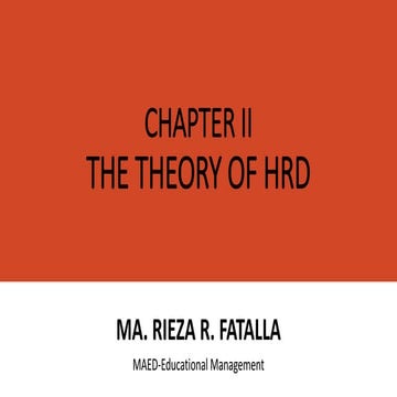 CHAPTER II-The Theory of HRD.pptx | Human Resources | Business