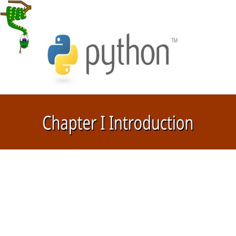 CHAPTER I INTRODUCTION.ppt of python programming | PPT