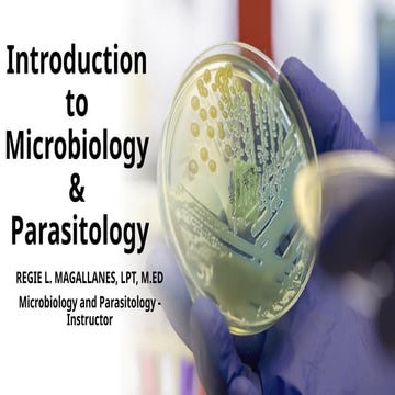 Chapter I Introduction to Microbiology & Parasitology.pptx