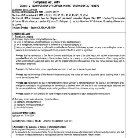 Chapter II of Companies Act,2013 | PPT