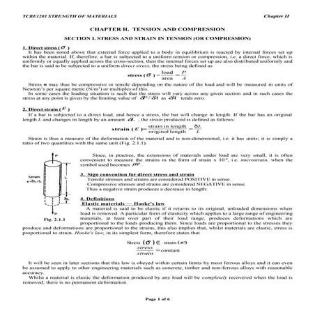 Chapter ii tension & compression 1 | DOC