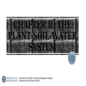 CHAPTER II (The Plant-Soil-Water System).pptx