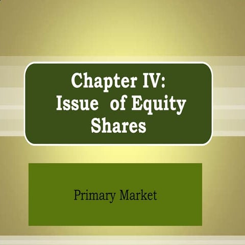 Issue Of Equity Shares-B.V.Raghunandan | PPTX