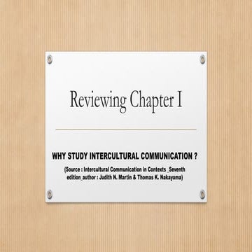 Chapter I (Why Study Intercultural Communication)_Muhammad Qurays_Class ...