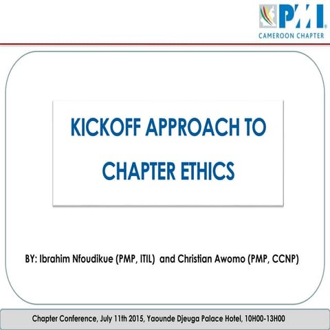 Pmi code of ethics | PDF
