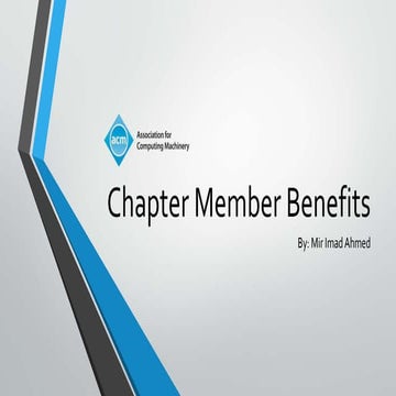 ACM Chapter member benefits | PPTX