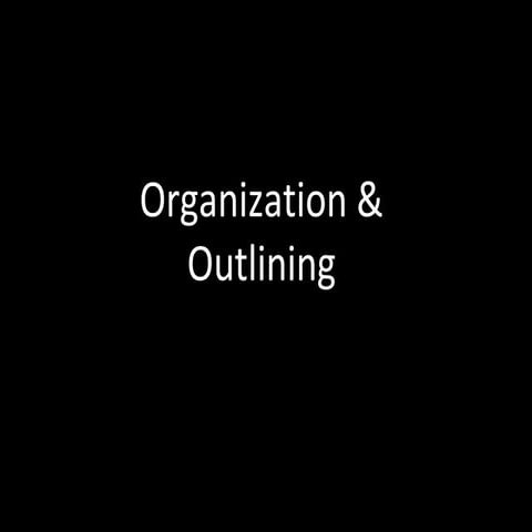 Outlining Presentation | PPT