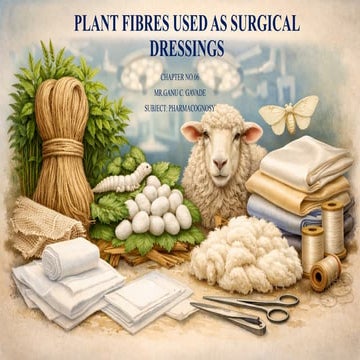 CHAPTER NO.6 PLANT FIBRES USED AS SURGICAL DRESSINGS.pptx