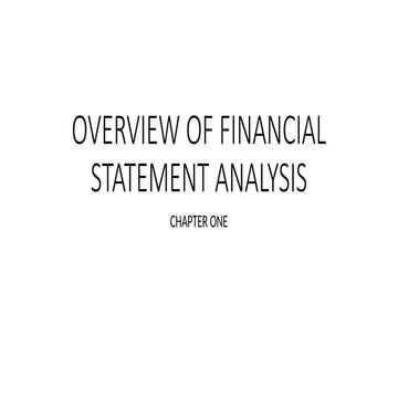 Analysis of financial statement analysis | PPTX