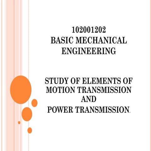 Mechanical drives & power transmission | PPT