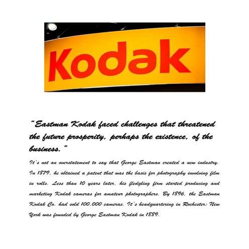 Kodak case study. | DOCX