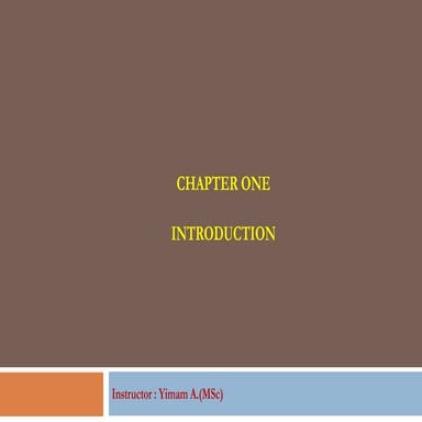 Chapter one-Introduction to Hydroelectric power plant | PDF