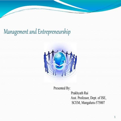 Chapter One- Introduction to management ppt | PPT