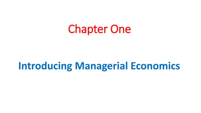 Economics: Chapter 1 | PPTX