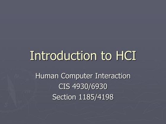 Human Computer Interaction (HCI) | PPTX | Computing | Technology ...