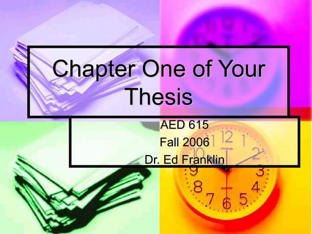 Thesis Writing Chapter 1 | PPT
